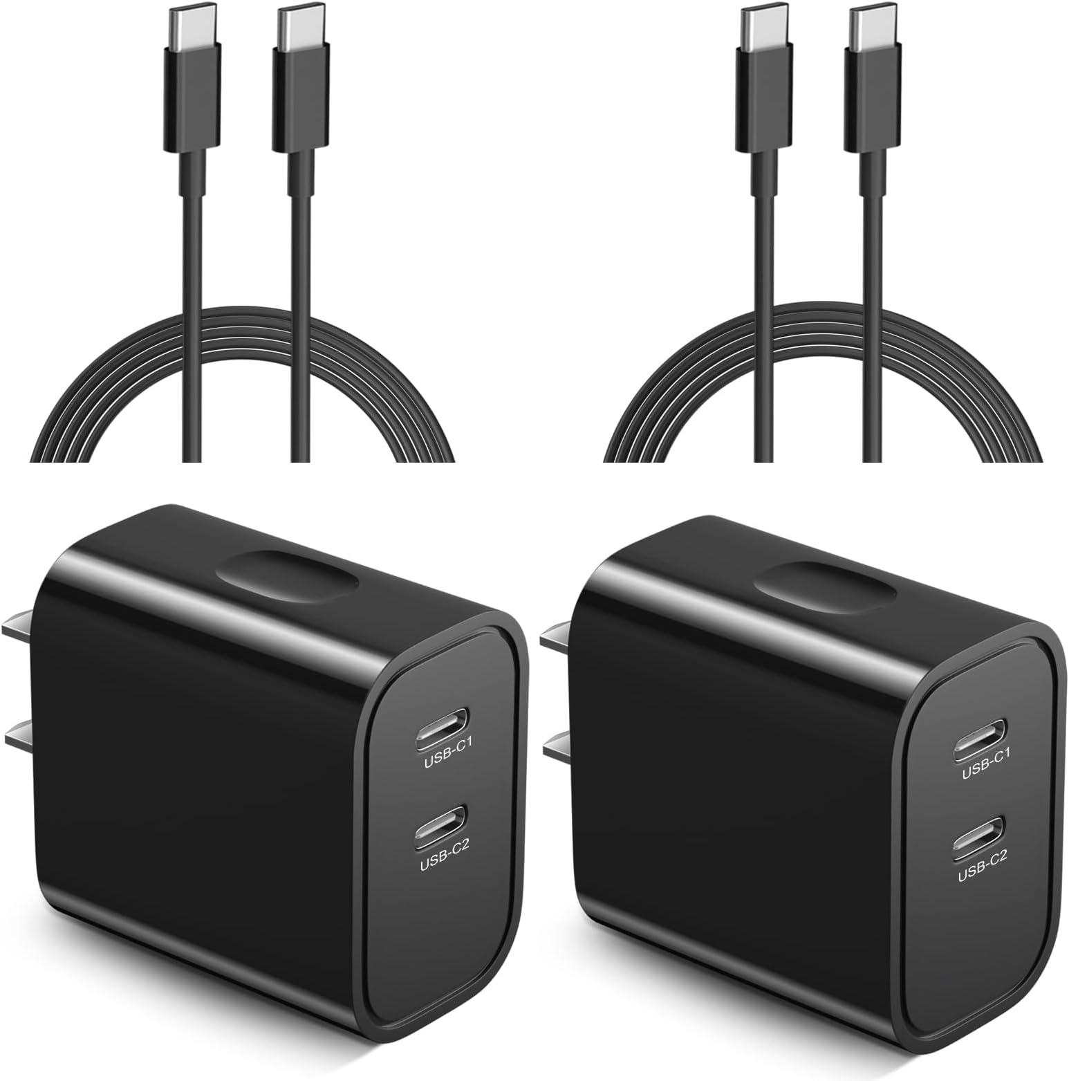 Amazon.com: USB C Wall Charger Black,Costyle 2 Pack 20W Double Dual ...