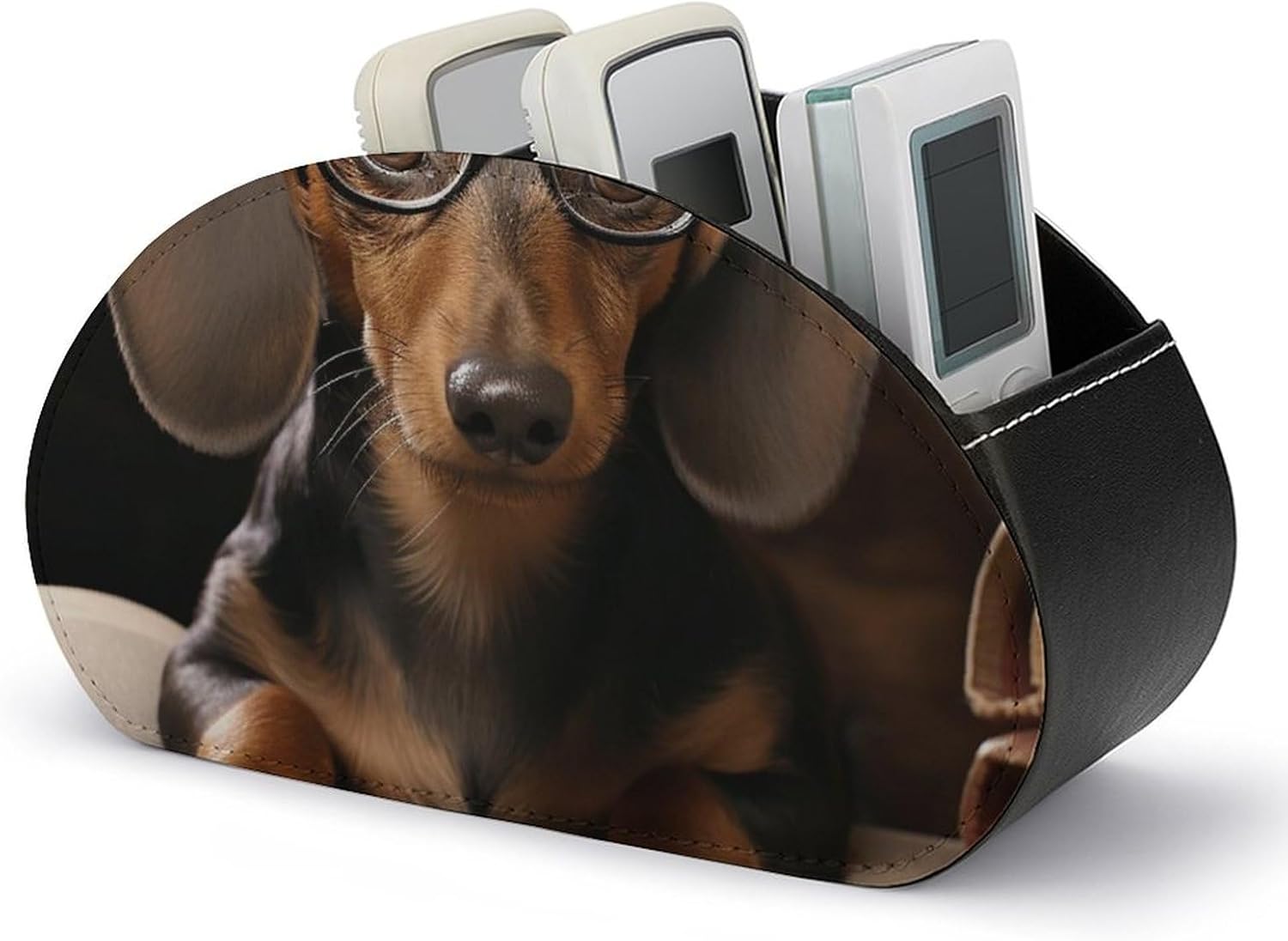 Amazon.com: AQRJLPM Dachshund Remote Control Holder PU Leather TV ...