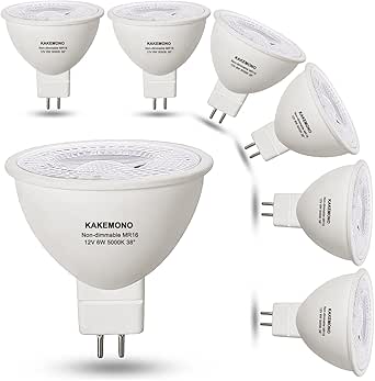 KAKEMONO MR16 Led Bulbs 6W Replace 50W Halogen,12V Low Voltage MR16 GU5 ...