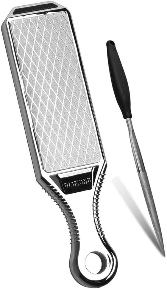 Amazon.com: Knife Sharpeners Handheld 300/600 Grit Double Sided Diamond ...