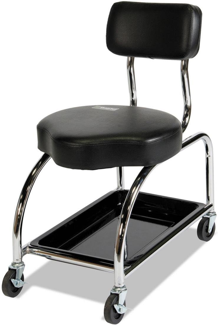 Amazon.com: ShopSol 3010001 Heavy Duty Mechanics Stool with Backrest ...