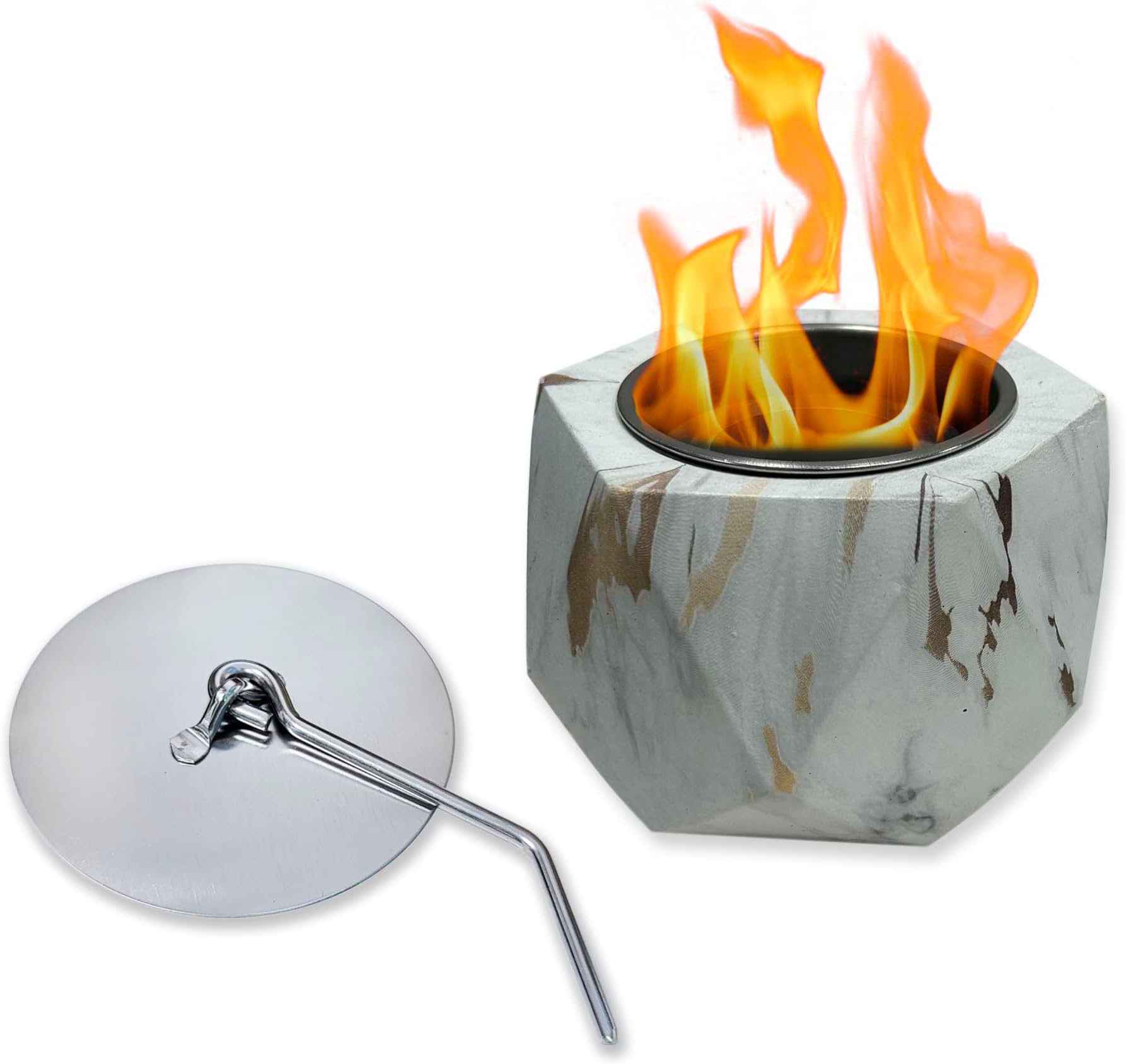 Amazon.com: Table Top Fire Pit Bowl - Tabletop Rubbing Fireplace Indoor ...