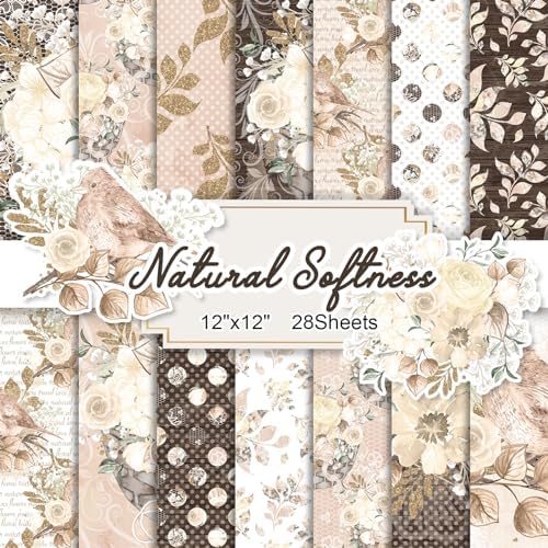 Amazon.com : 28 Sheets Scrapbook Paper, Floral Scrapbooking Specialty ...