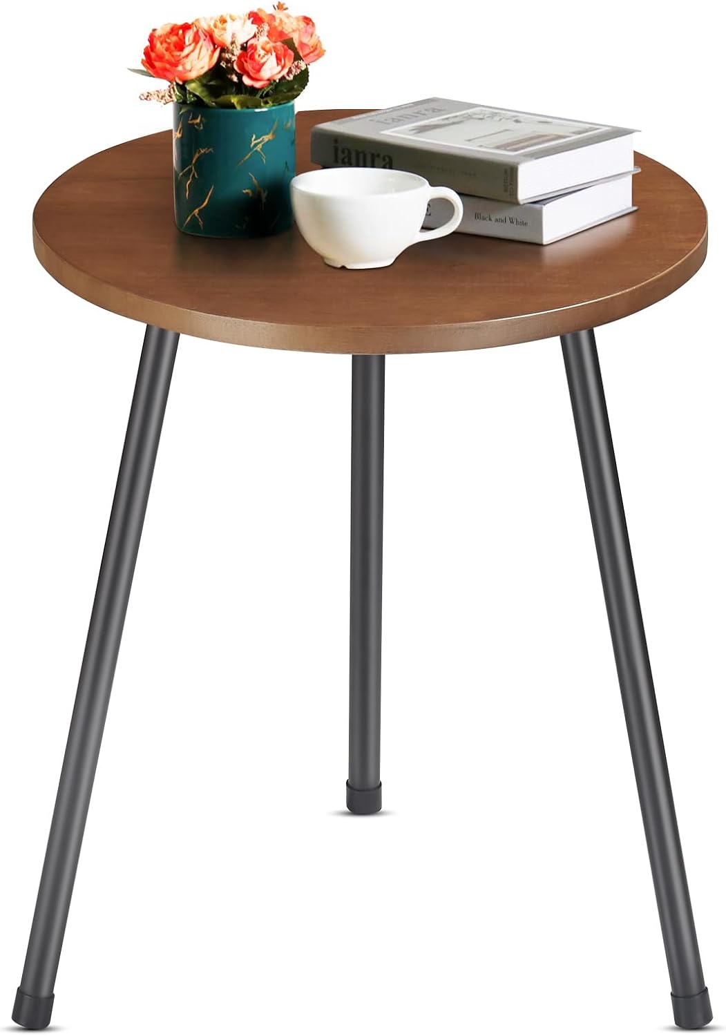 Amazon.com: KIINARY Round Side Table,Small Coffee Table Accent End ...
