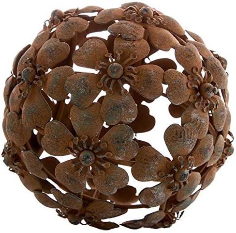Amazon.com: Metal Decorative Sphere for Home Decor - Antique Brown ...