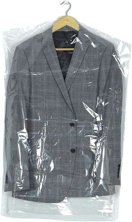 Amazon.com: 30 Pack Clear Plastic Clothes Covers 35.4inch Dry Cleaning ...