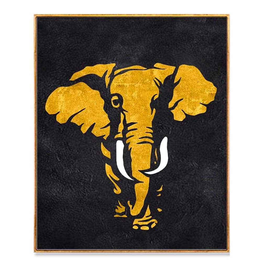 Painted Elephant Face Drawing