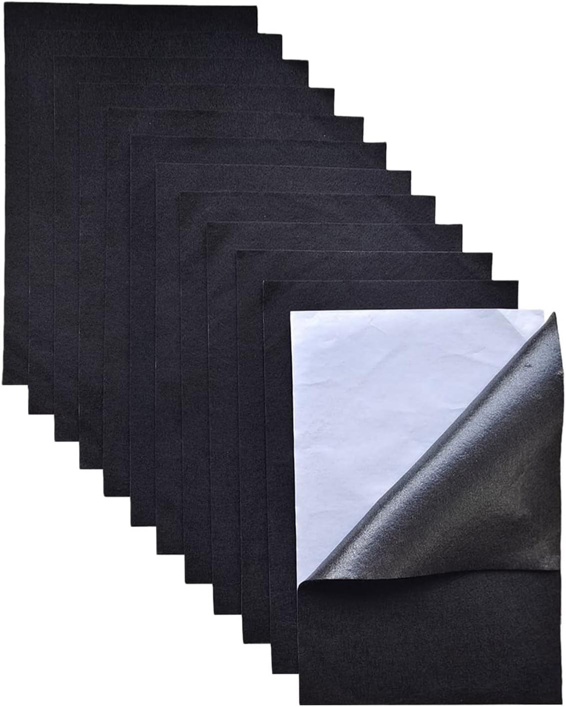 Self Adhesive Felt Sheets, 12 Pieces Black Sticky Felt, 8"x12" Felt ...