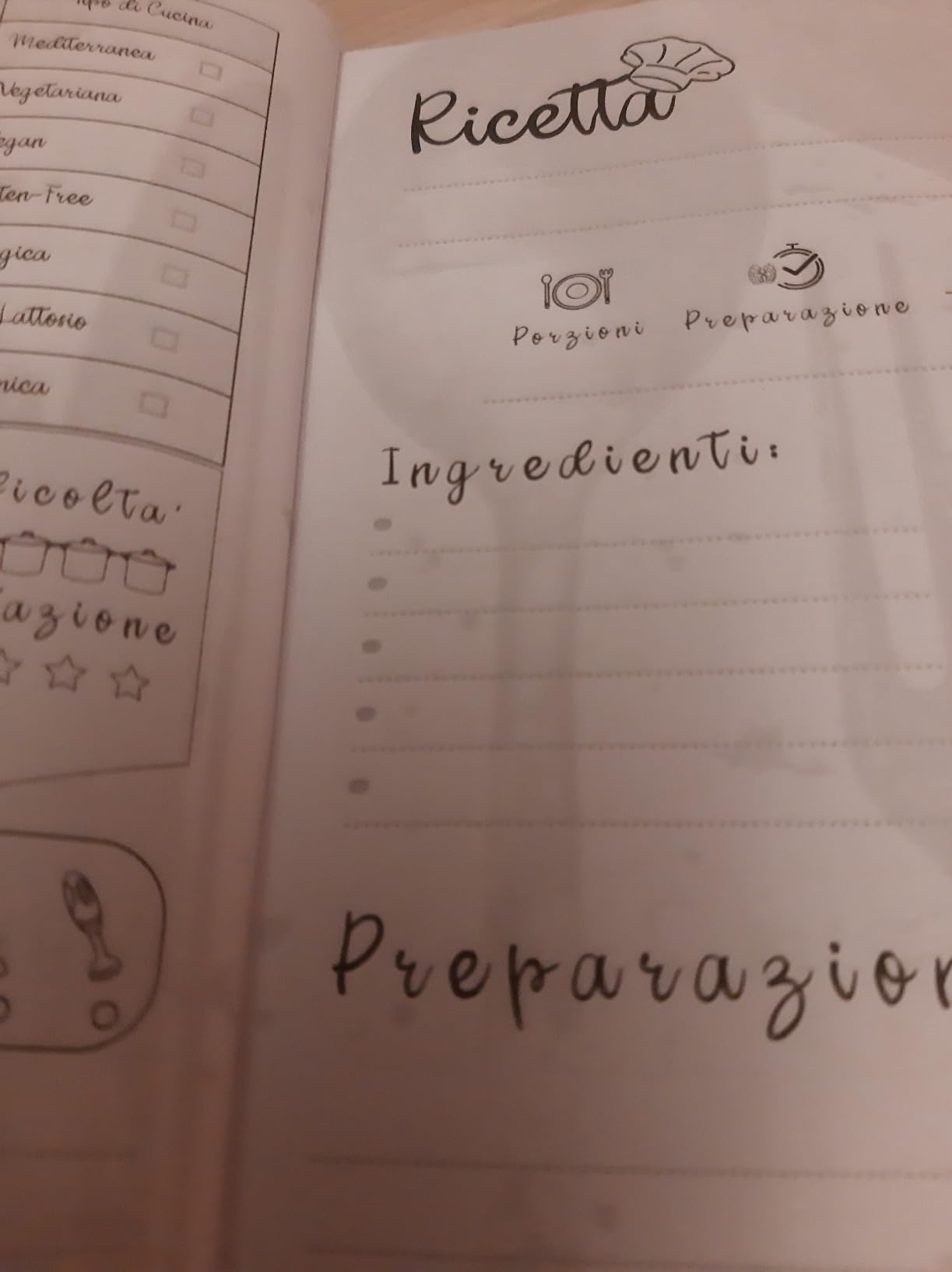 Amazon.it: Il Mio Ricettario: Quaderno per scrivere ricette con 100 ...