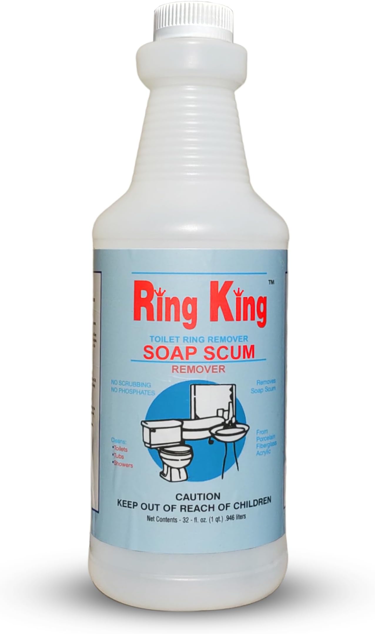 Amazon.com: Amazon Brand - Ring King Toilet Soap Scum Remover For ...