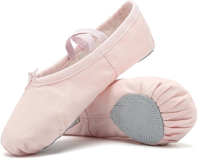 Amazon.com | CIOR Ballet Slippers For Girls Classic Split-Sole Canvas ...