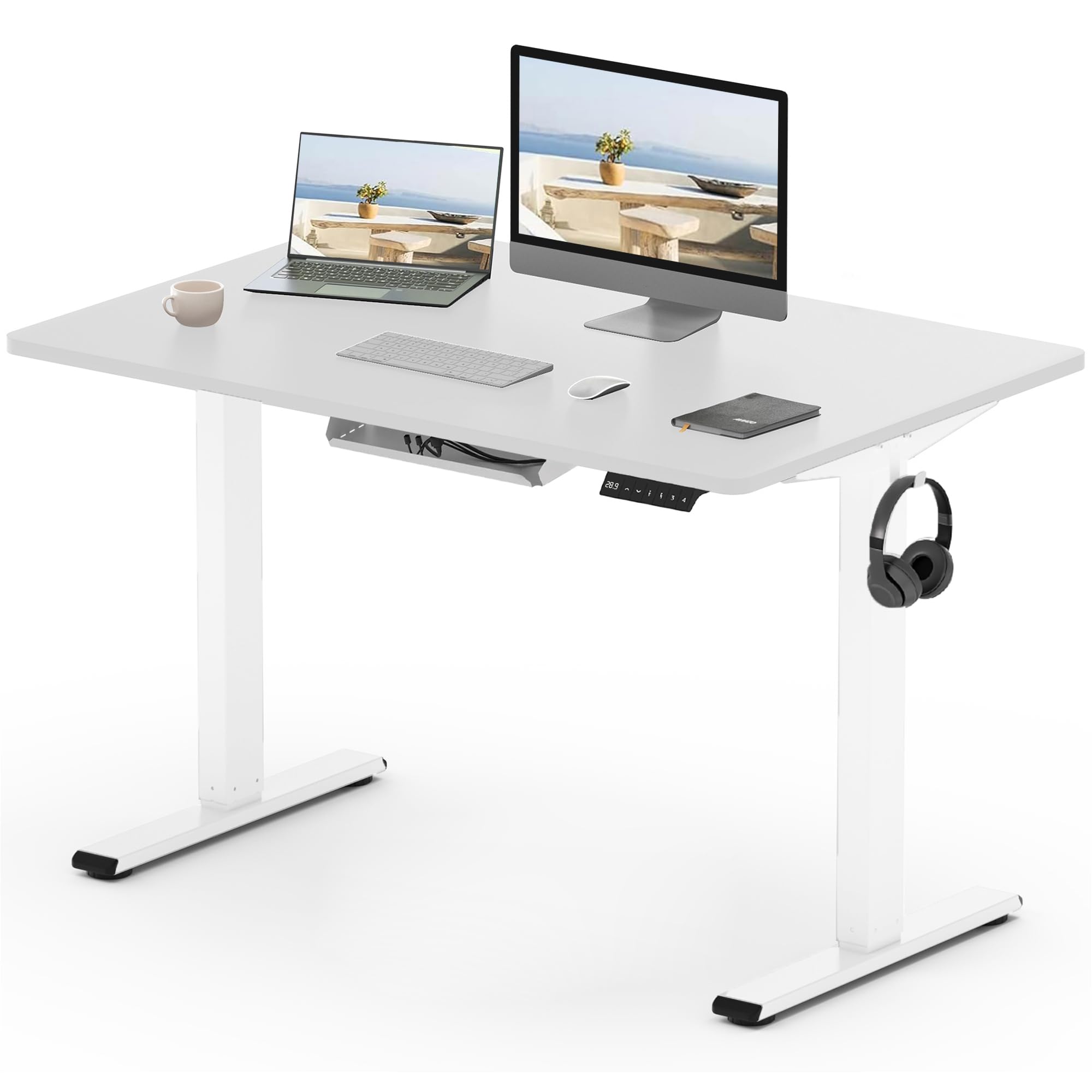 Flexispot E1 Plus One Piece Electric Standing Desk Height Adjustable ...