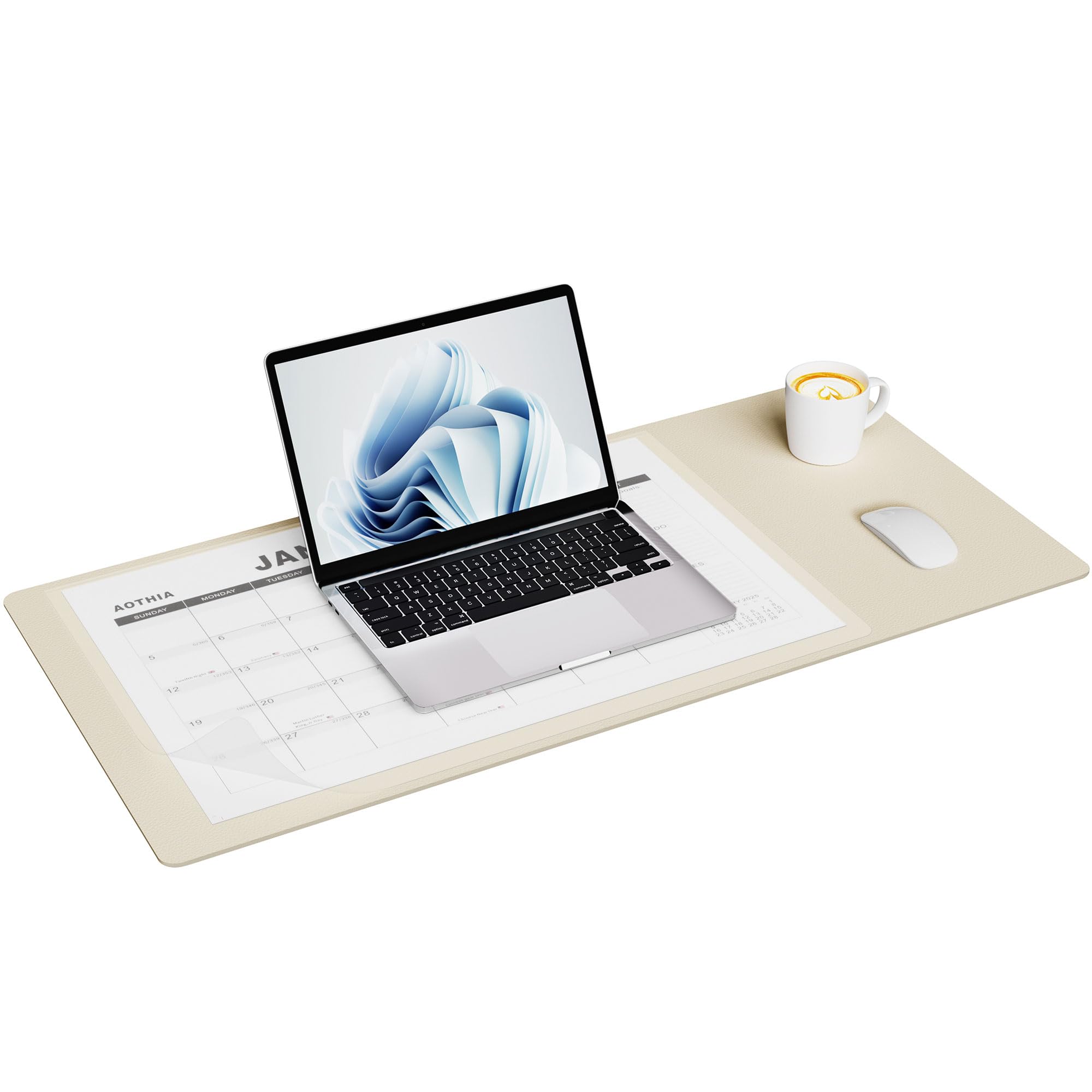 Amazon.com: Aothia Desk Pad Protector with 18-Month Calendar (2024-2026 ...