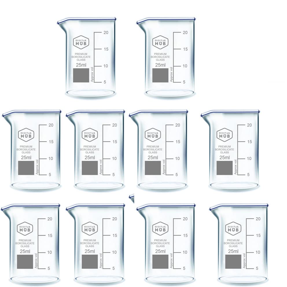 Digital Hub Premium Calibrated Borosilicate Glass Beaker With ...
