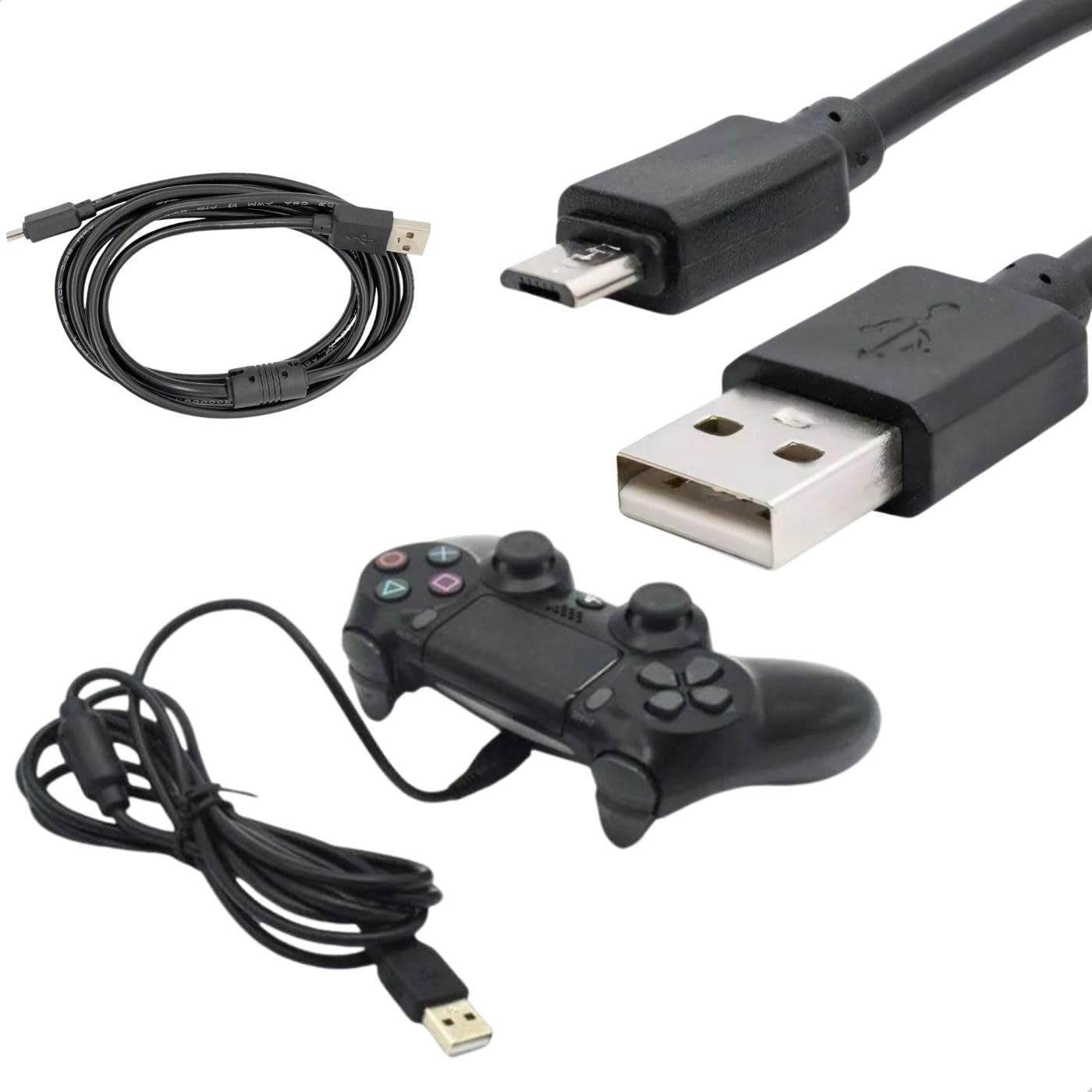 Cabo de Carregamento USB V8 Power 1,8m Preto Carrega Aparelhos com ...