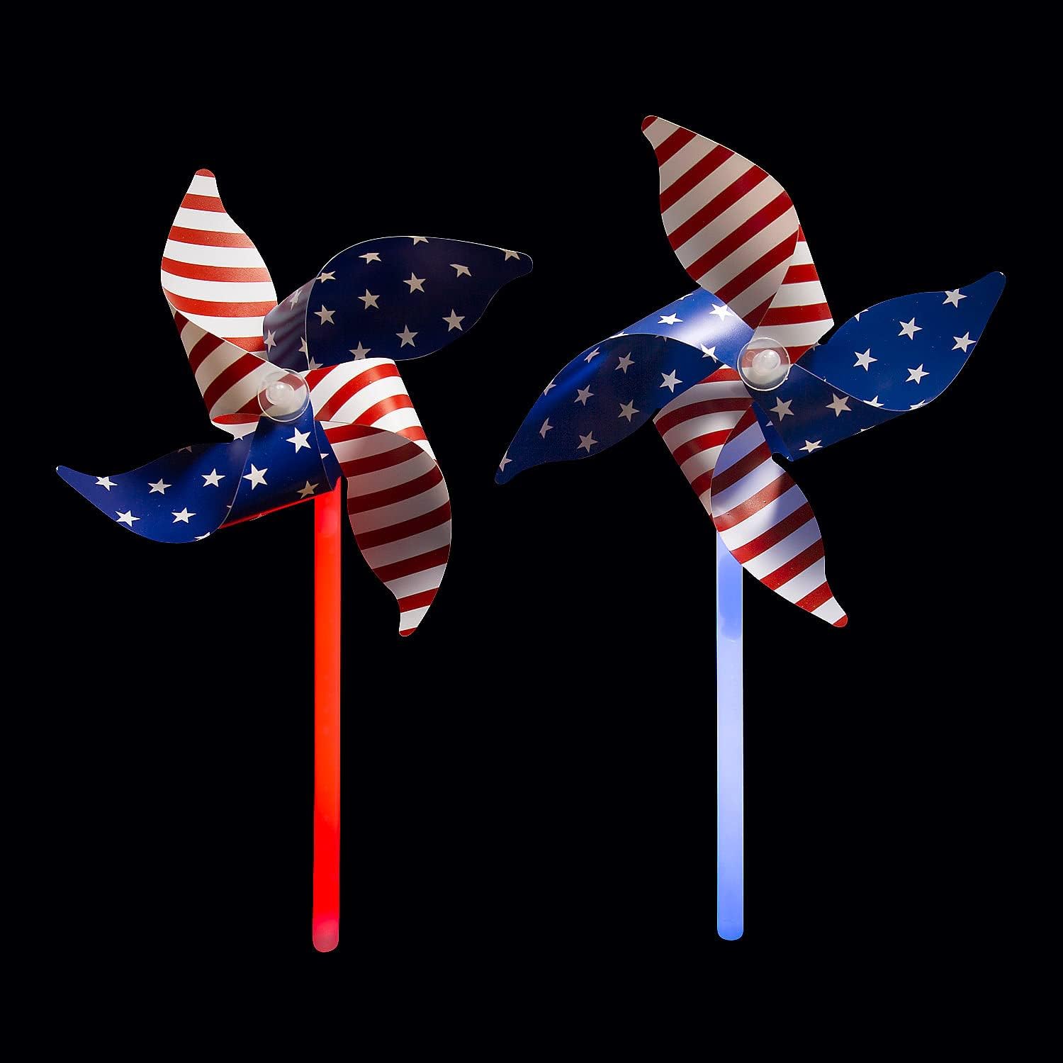 Amazon.com: Patriotic Glow Stick Pinwheels, 12 Pieces : Toys & Games