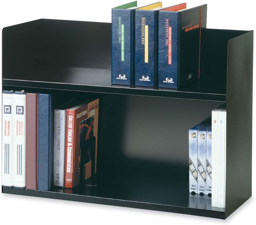Amazon.com : Steelmaster Two Tier Book Rack, 1 Each (26423BRBK ...