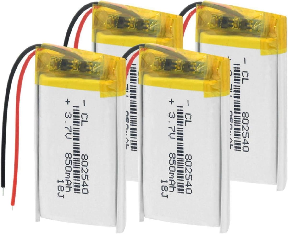 Rechargeable 850mAh 802540 Lithium Li-ion Battery Polymer Li-Po ...