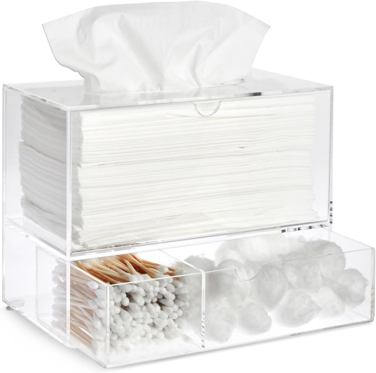 Amazon.com: Juvale Clear Tissue Box Holder with Pull Out Drawer ...