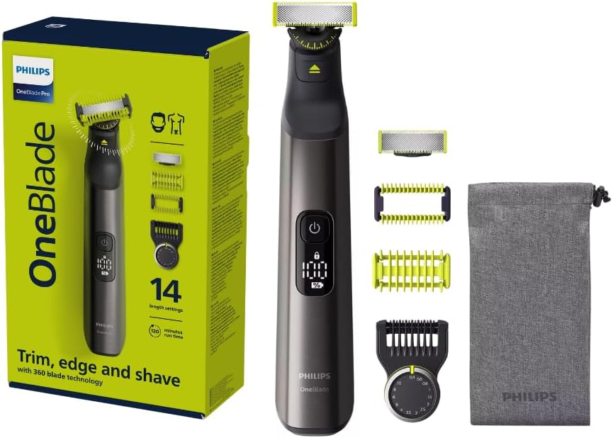 Philips OneBlade 360 Face+Body PRO Hybrid Electric Trimmer and Shaver ...