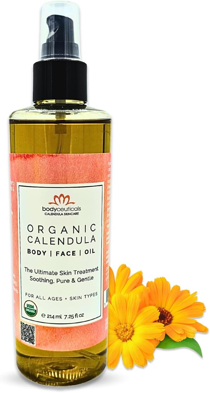 Amazon.com : Bodyceuticals Organic Calendula Oil, Skincare Extract with ...