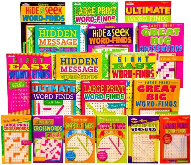 Amazon.com: Idea Liftoff™ 18 Pack Assorted Large Word-Finds,Crosswords ...