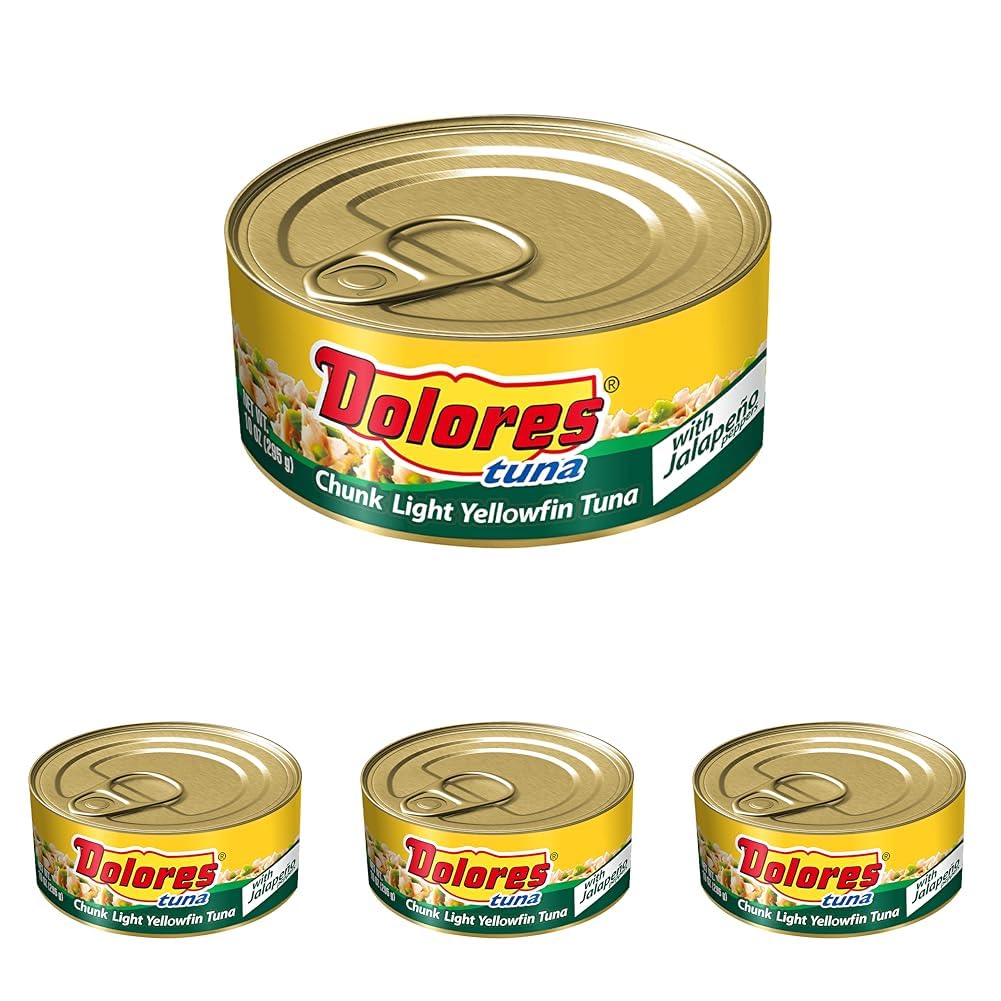 Amazon.com : Dolores Tuna Chunk Light Yellowfin Tuna with Jalapeno ...