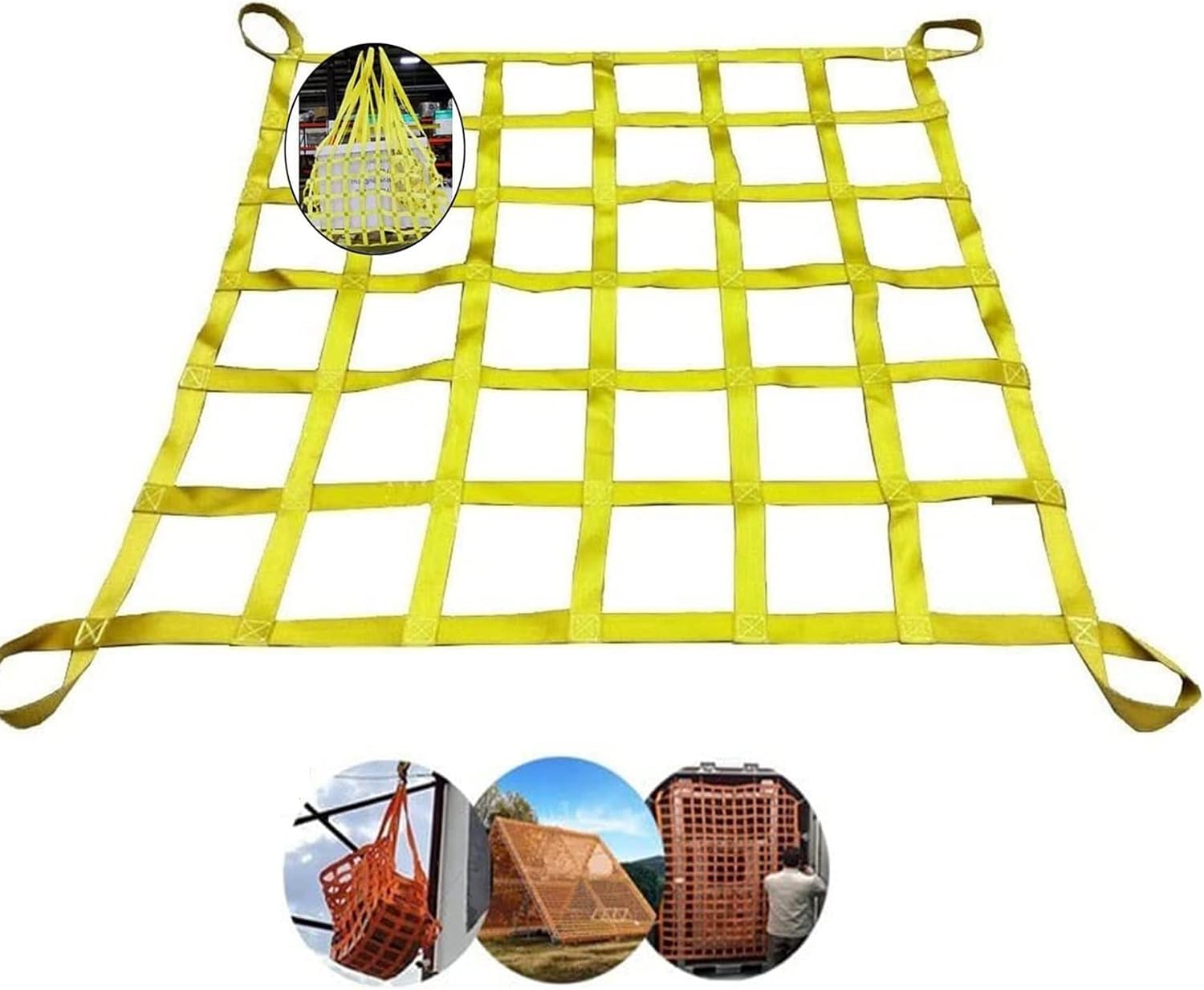 Cargo Lifting Net Heavy Duty Nylon Flat Webbing Net for Playground ...
