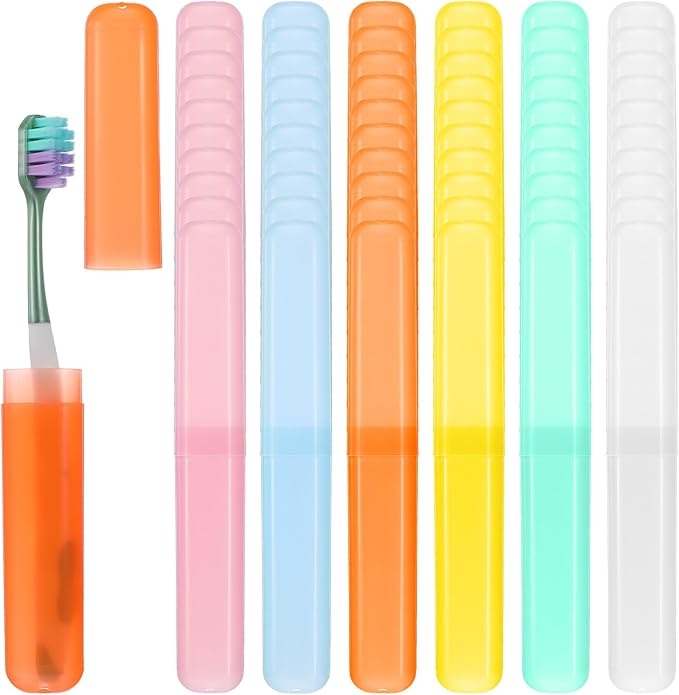 Amazon.com: xozeooeu 60 PCS Travel Toothbrush Holders, Bulk Plastic ...