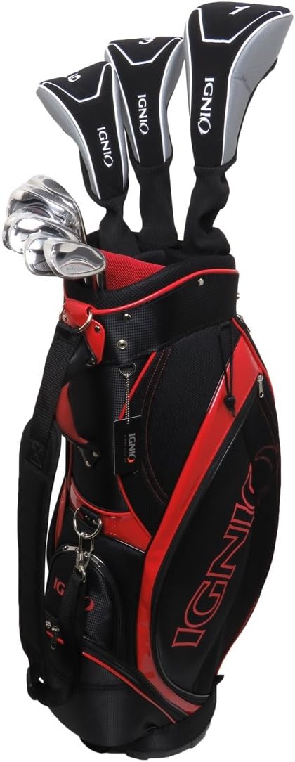 Amazon.co.jp: イグニオ(IGNIO) 15AL3×6 ゴルフクラブ 9本セット キャディーバック付き スチールシャフト メンズ ...