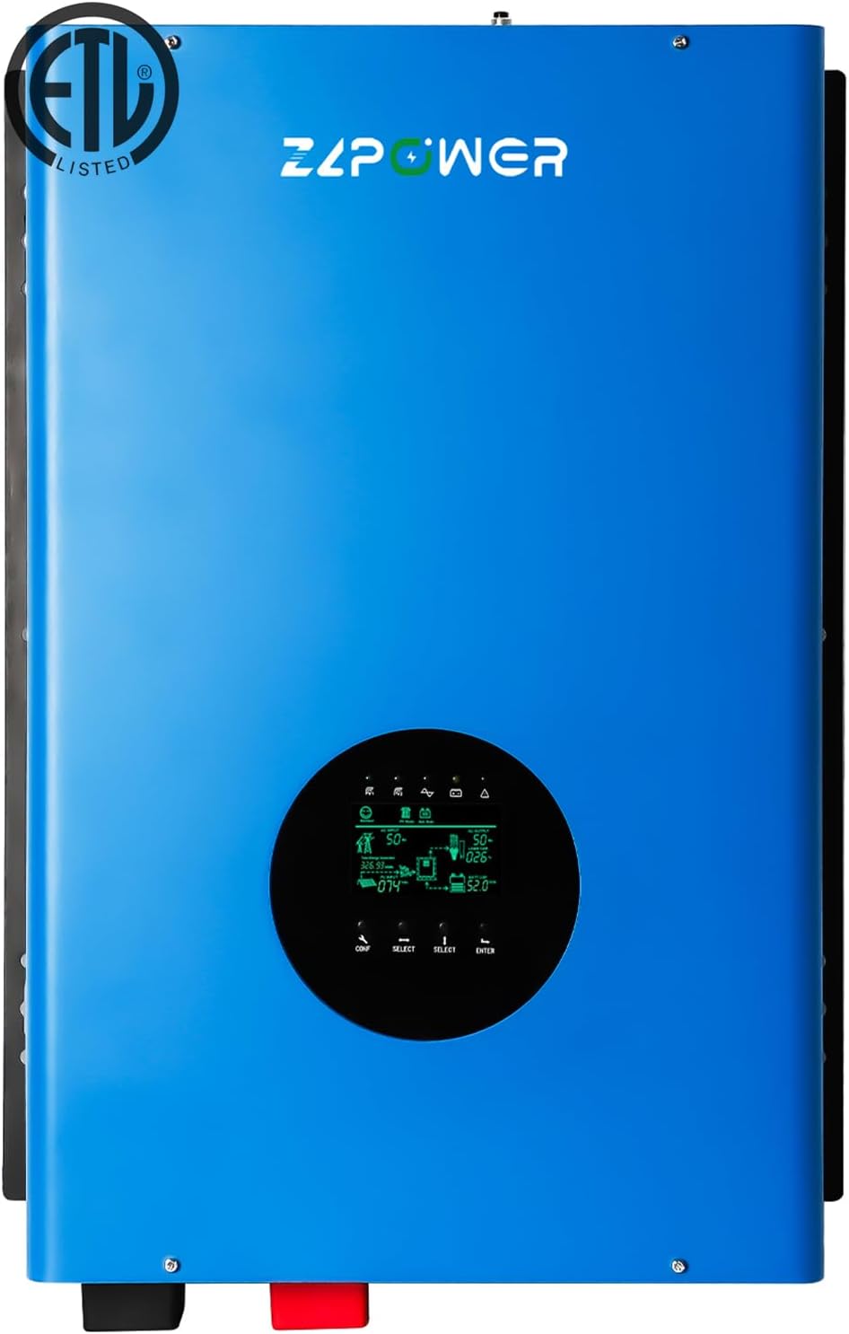 Amazon.com: ZLPOWER 12000W 48V Hybrid Solar Inverter, 36000W Peak, 120 ...