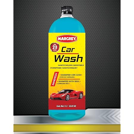Margrey Car Wash Shampoo con Cera de Carnauba Nanotecnología ...