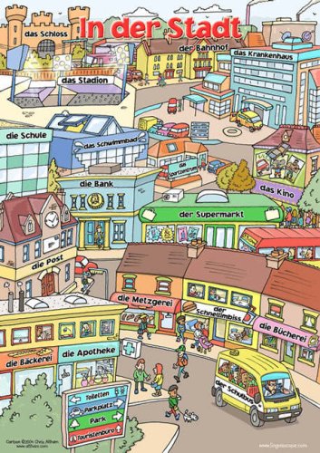 German Poster ("In Der Stadt"): Amazon.co.uk: Derone, Stephane ...