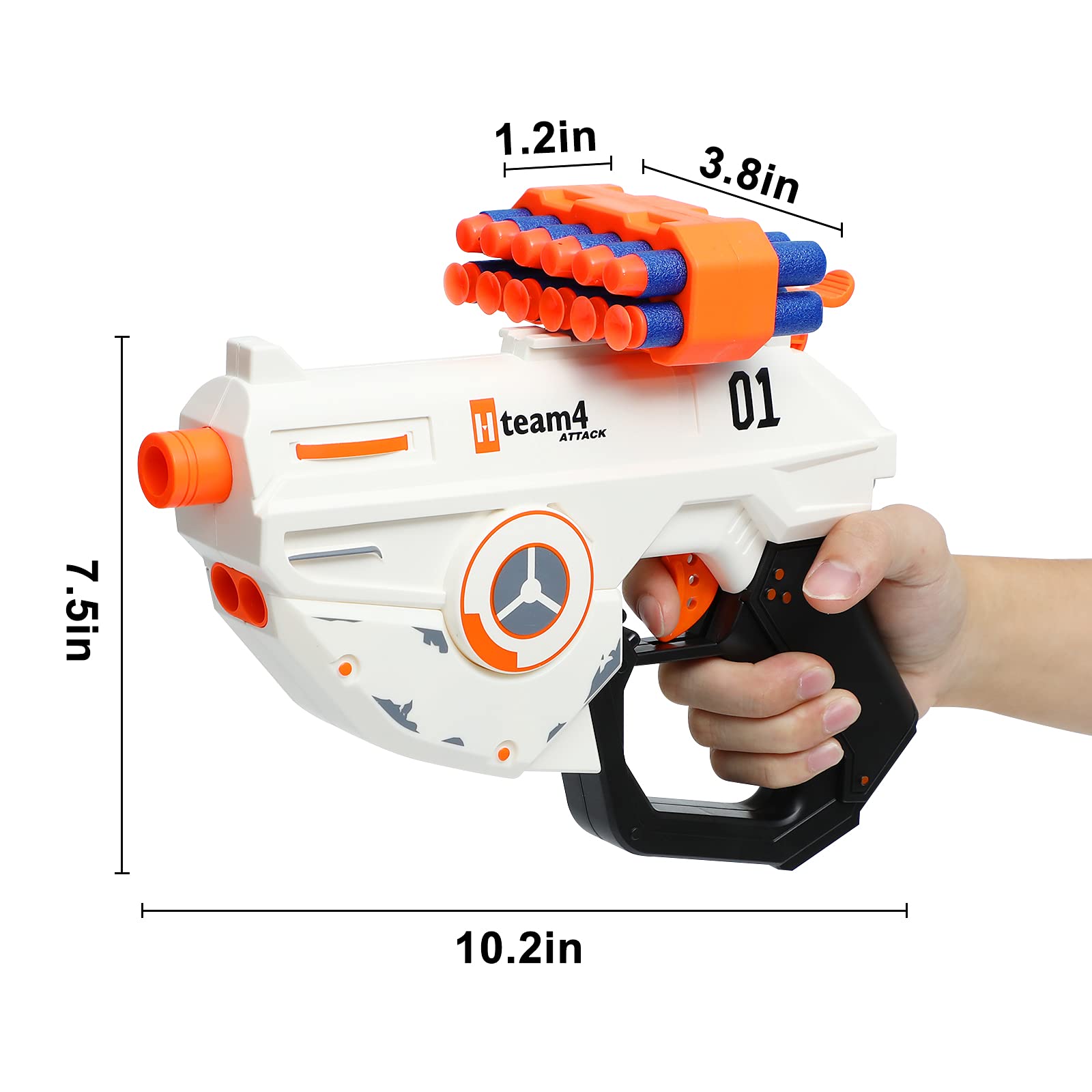 Tinleon mini nerf gun pistol toy guns for boys , with scope 12 Refill ...