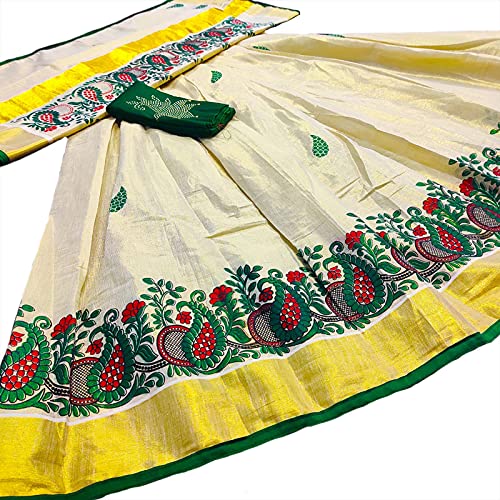 Buy KERALA PAVADA DHAVANI SET (green) at Amazon.in