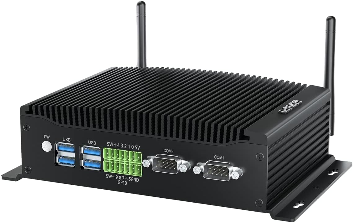 BASOARO Mini Industrial PC, Fanless Mini PC Core i5 8260U, Mini ...