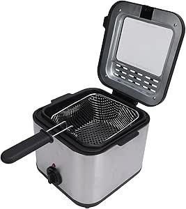 Electric Stainless Steel Fryer 1000W Multifunction Temperature ...