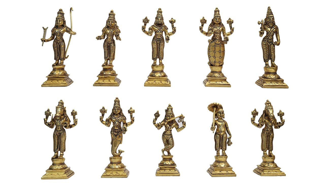 Buy BHARAT HAAT Kalarambh Dashavataram Ten Incarnations Avatars of Lord ...