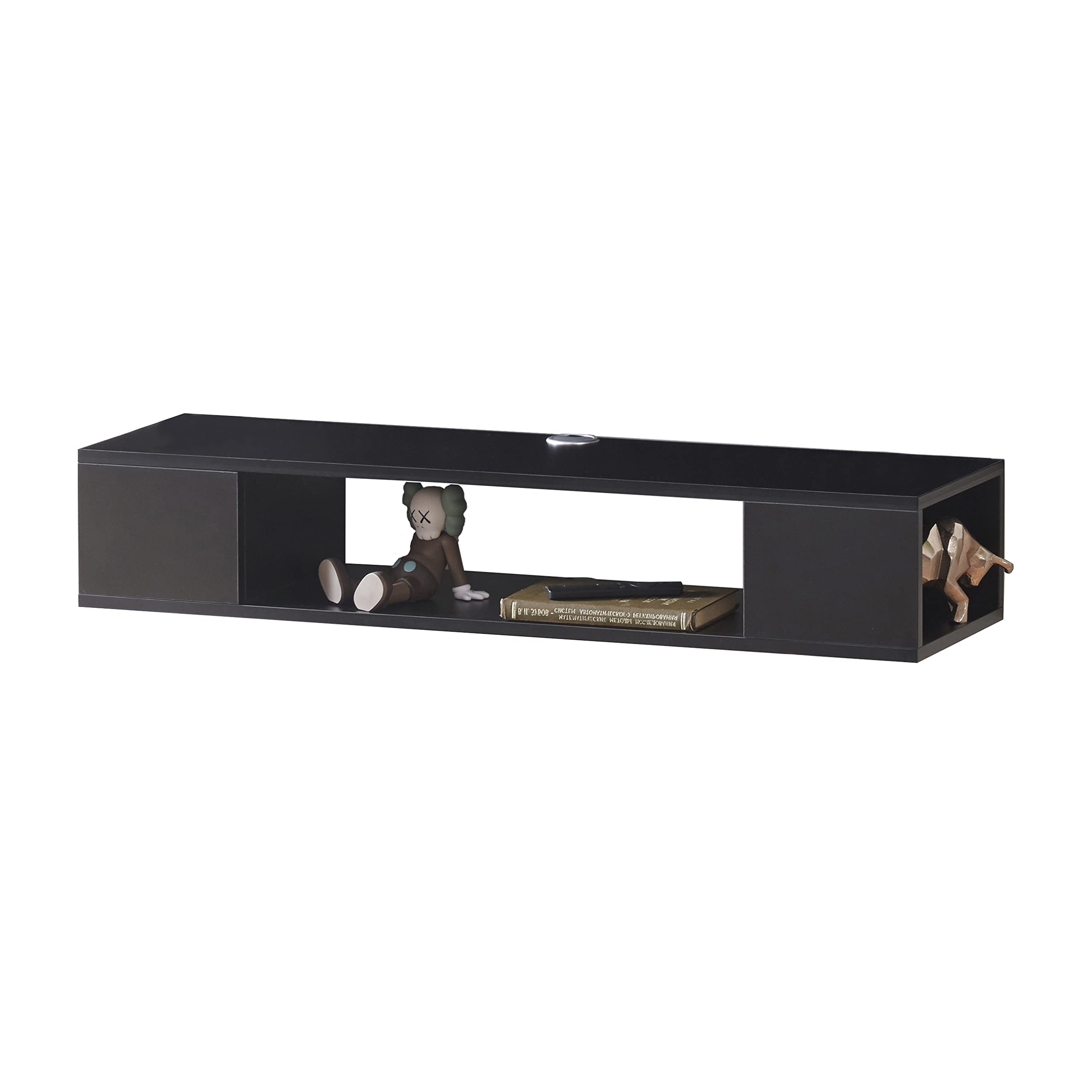CCHENOLY Floating TV Shelf Wood Wall Mounted TV Stand Entertainment ...