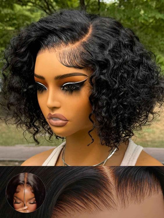 Amazon.com : YOKADA HAIR HD 2x6 Lace Closure Wig Wear & Go real ...