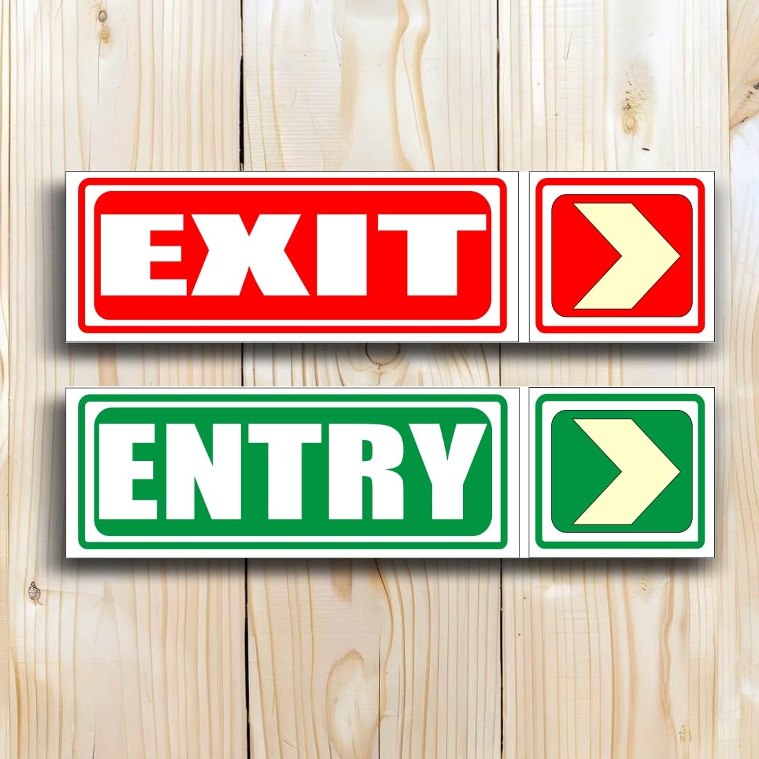 Buy VOORKOMS Entry Exit Sign Board Sun Board For, Office, Mall, Bank ...