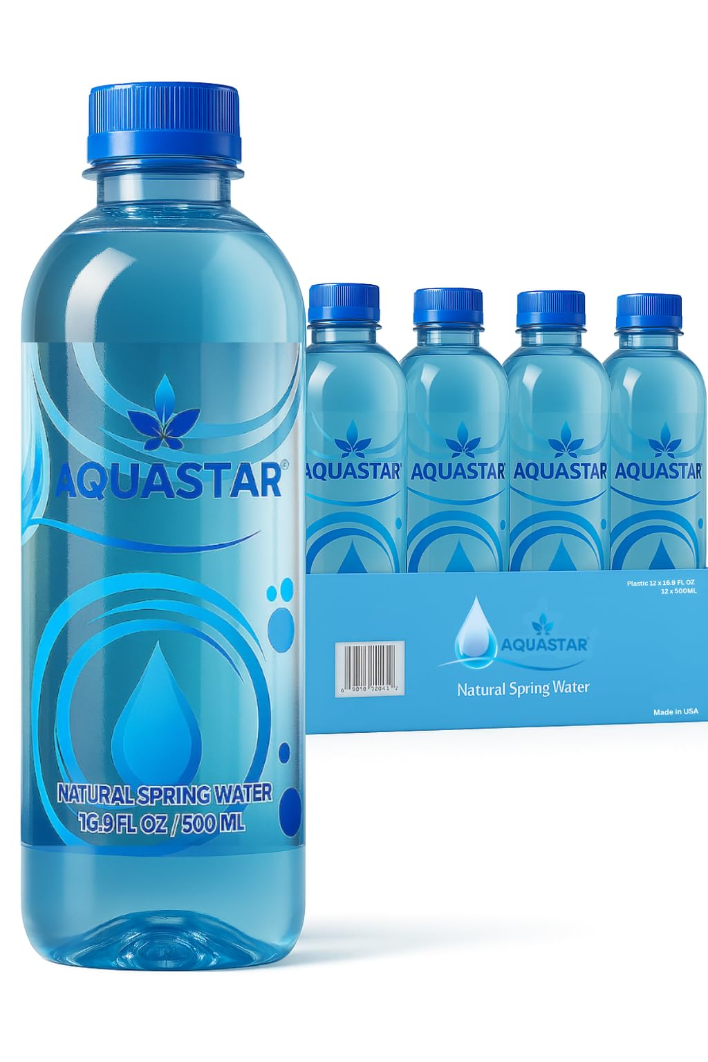 Snapklik.com : Aquastar Natural Spring Water - 12 Pack
