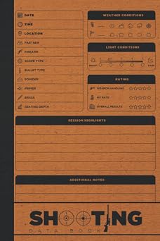 Amazon.com: Shooting Data Book: Shooting Log Book With Target Diagrams ...