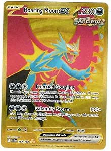Pokemon - Roaring Moon ex 262/182 - Paradox Rift - Hyper Rare - Gold ...