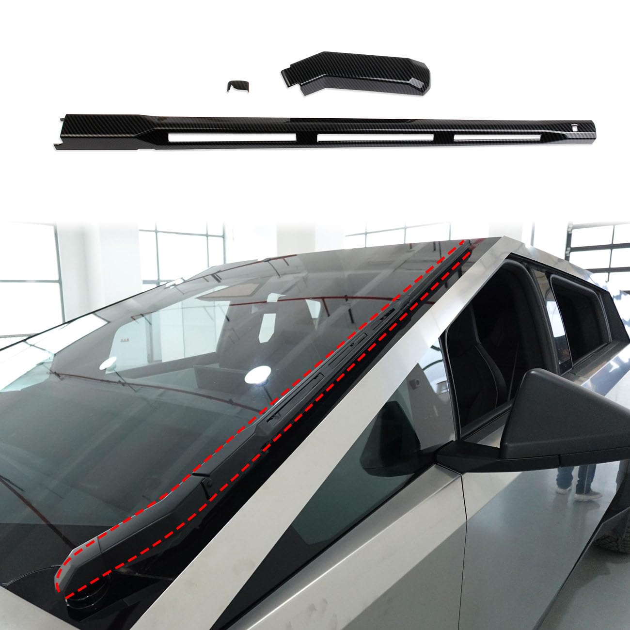 Snapklik.com : Fewshaw Carbon Fiber Style Windshield Wiper Cover Trims ...