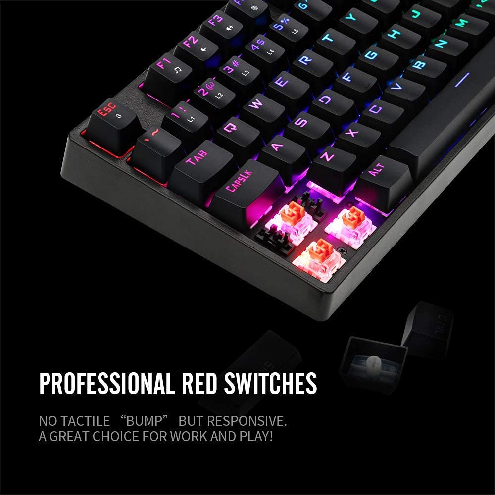 Buy 1ST PLAYER TKL RGB Gaming Mechanical Wired Keyboard DK5.0 LITE ...
