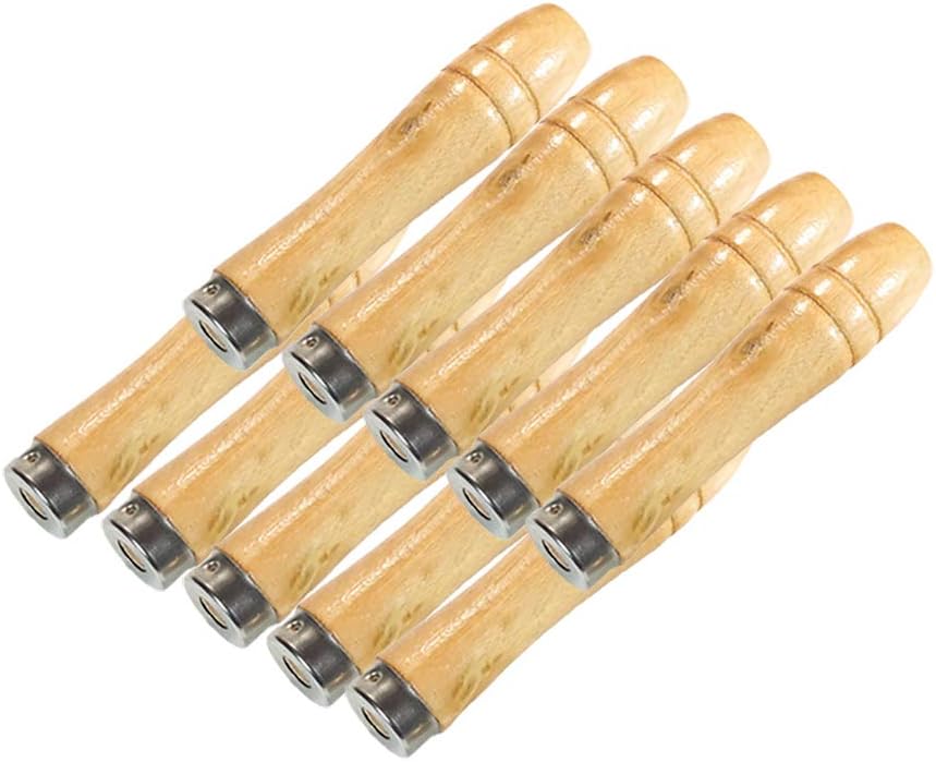 Weanty 10pcs Hardwood File Handle Shaft Wooden Hand Files Trade Tool ...