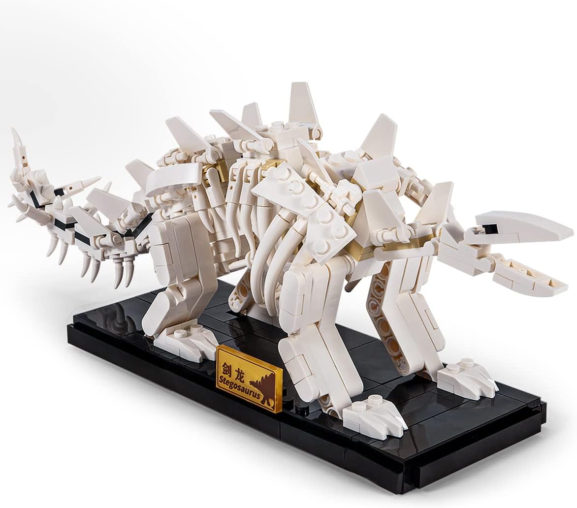 Amazon.com: GOTIMON Dinosaur Fossil Stegosaurus Building Block Toy,Gift ...