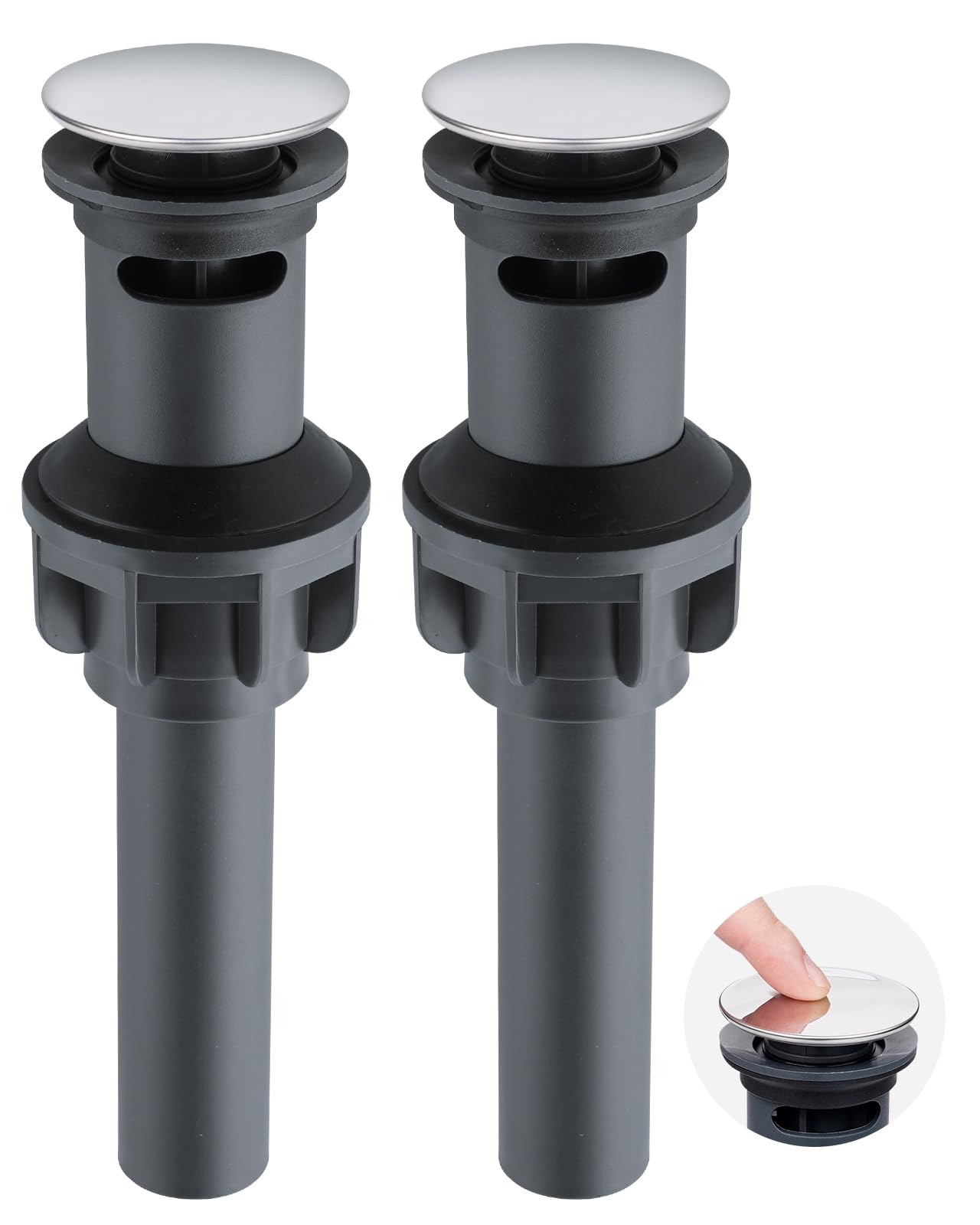 Amazon.com: Hygie Rinse 2Pack Pop Up Sink Drain with Overflow, Bathroom ...