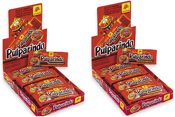 Amazon.com : Pulparindo EXTRA HOT Tamarind Pulp Candy 40 count ...